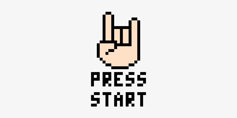 Press-start - Press Start Pixel Png Transparent PNG - 390x440 - Free ...