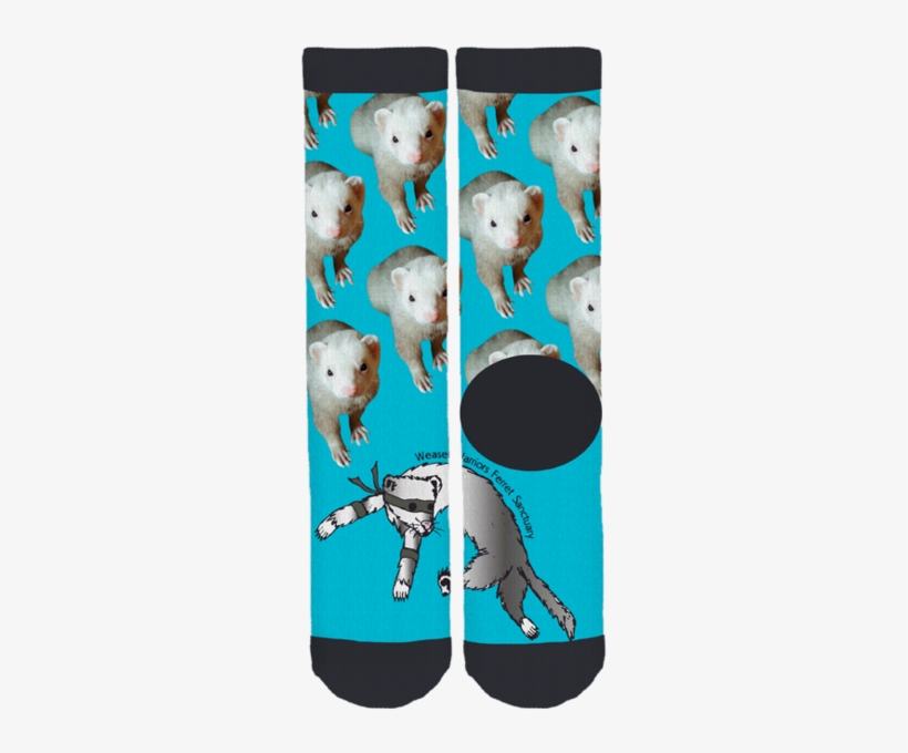 Weasel Warriors Ferret Sanctuary Crew Socks - Rat Transparent PNG ...