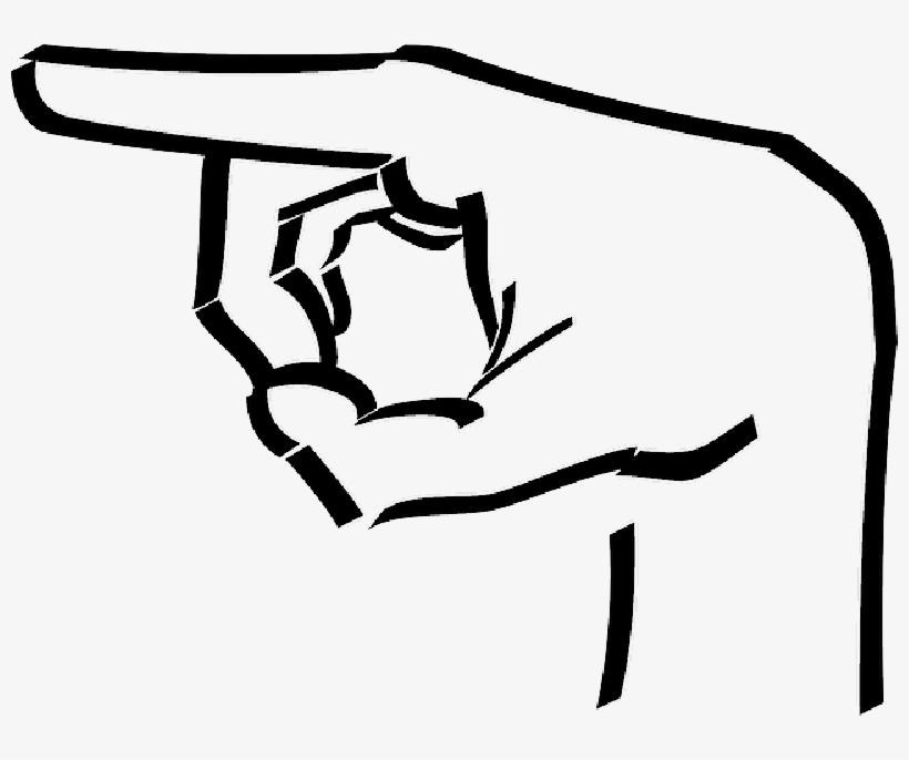 Pointer Point Icon Left Hand Cartoon Direction - Hand Pointing Clipart ...