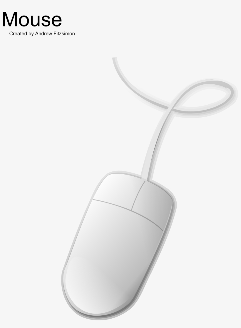 Computer Mouse By Andy Cwymw3 Clipart - Mouse With Wire White ...