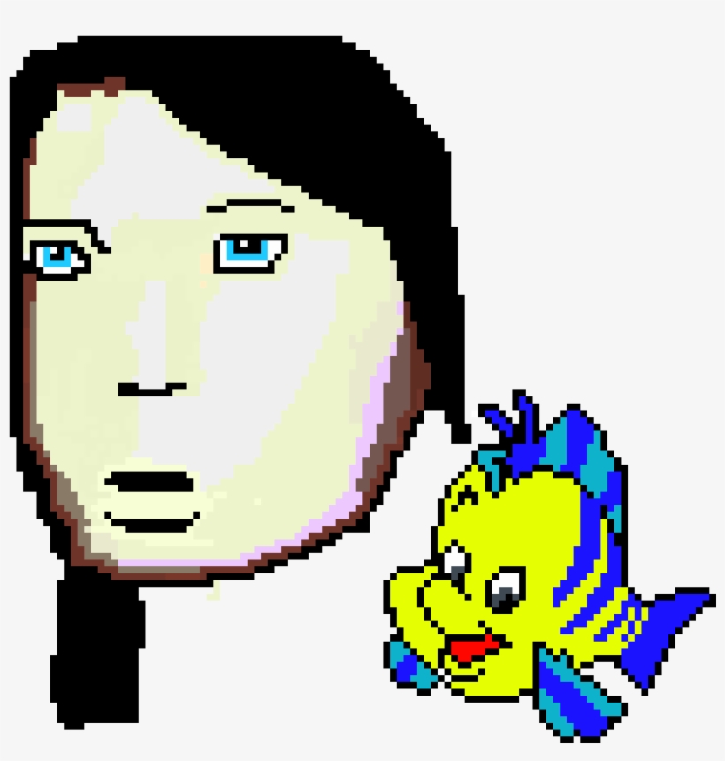 Flounder - Little Mermaid Pixel Art Transparent PNG - 1110x1080 - Free ...