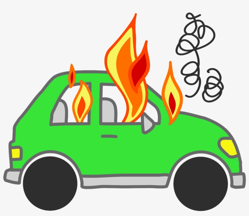 Cartoon Car Flames