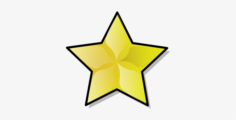 Star, Yellow, Shape, Gold, Border, Black - Animated Picture Of Star ...