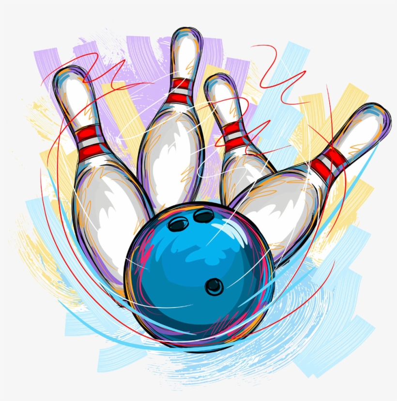Bowling Pins And Ball Png