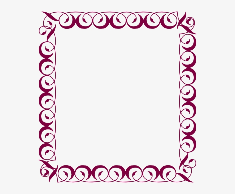 Fancy Border Clip Art At Clker - Purple Borders Transparent PNG ...