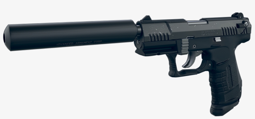 Silenced Pistol Png Transparent PNG - 909x382 - Free Download on NicePNG