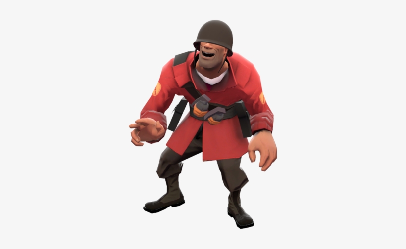 Soldier Taunt Laugh - Tf2 Soldier Png Transparent PNG - 300x424 - Free ...