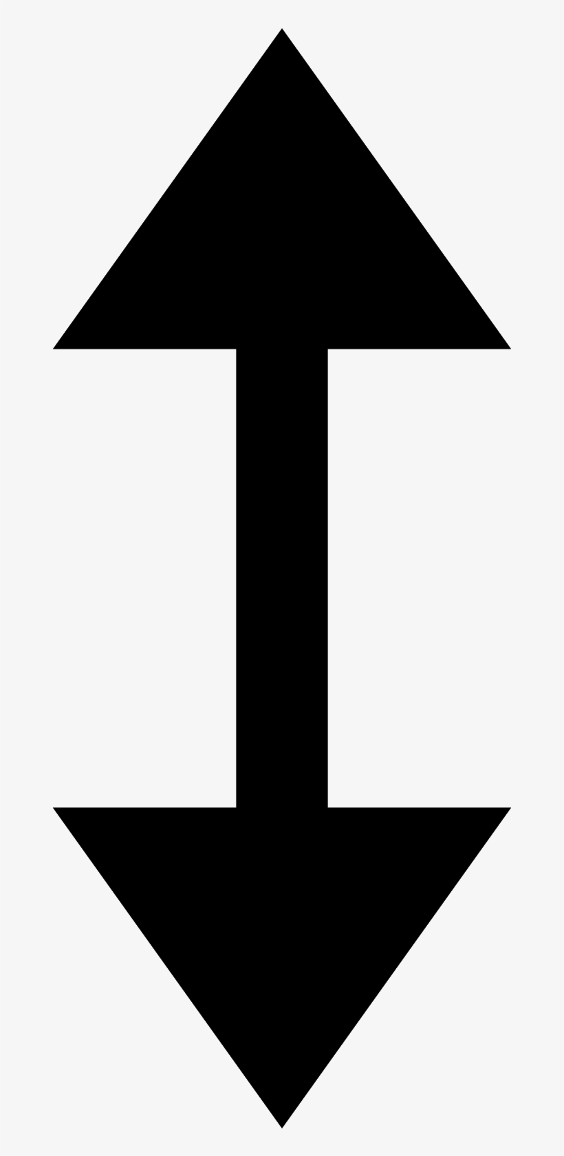 There Is A Single Vertical Arrow That Has Two Arrow - Vertical Arrow ...