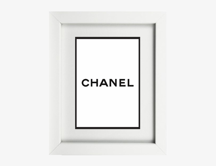 Chanel Text White Frame - Signage Transparent PNG - 562x562 - Free ...