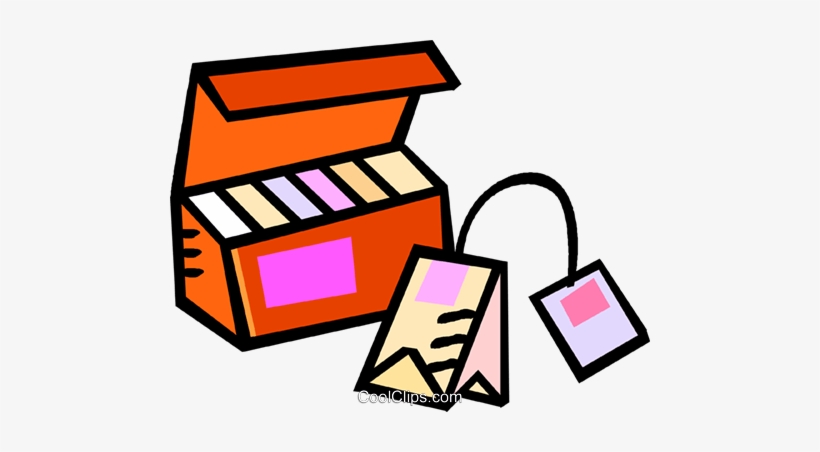 Download Box Of Tea With A Tea Bag - Box Of Tea Bags Clipart - HD ...