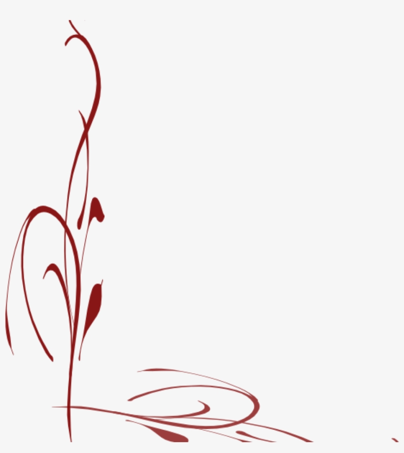 Red Swirl Corner Border