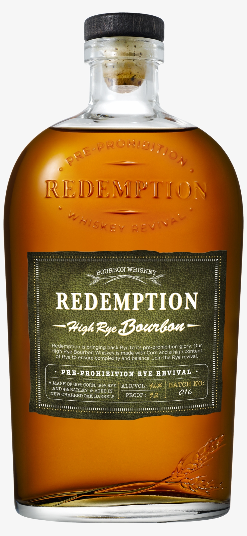 High Rye Bourbon Bottle Shot Production Quality - Redemption Bourbon ...