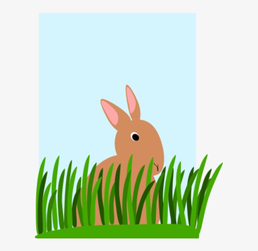 Download Bunnies Clipart Grass - Cartoon Bunny Eating Grass - HD ...