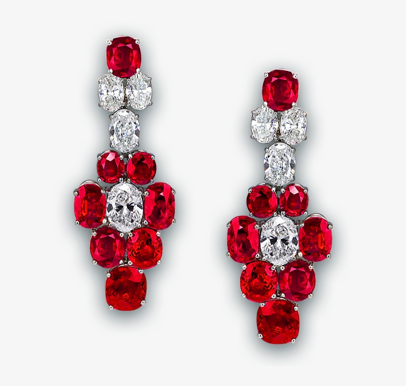 Red Stud Earrings