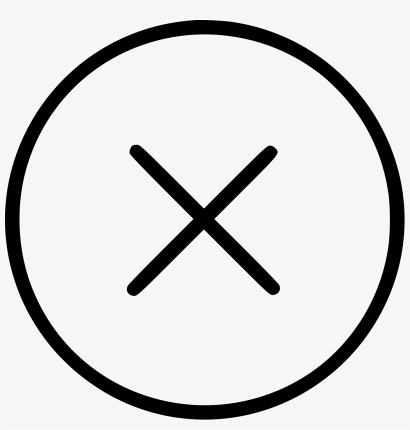 Circle Shape Cancel Sign - X Button White Transparent Transparent PNG - 981x981 - Free Download ...