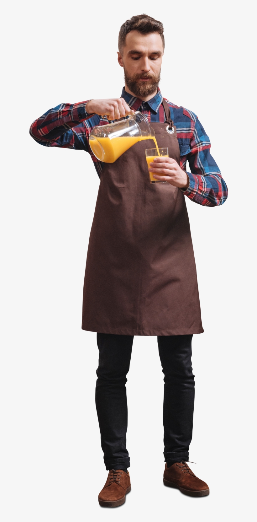 Waiter Businessman Waiter With Juice - Cut Out People Barista ...