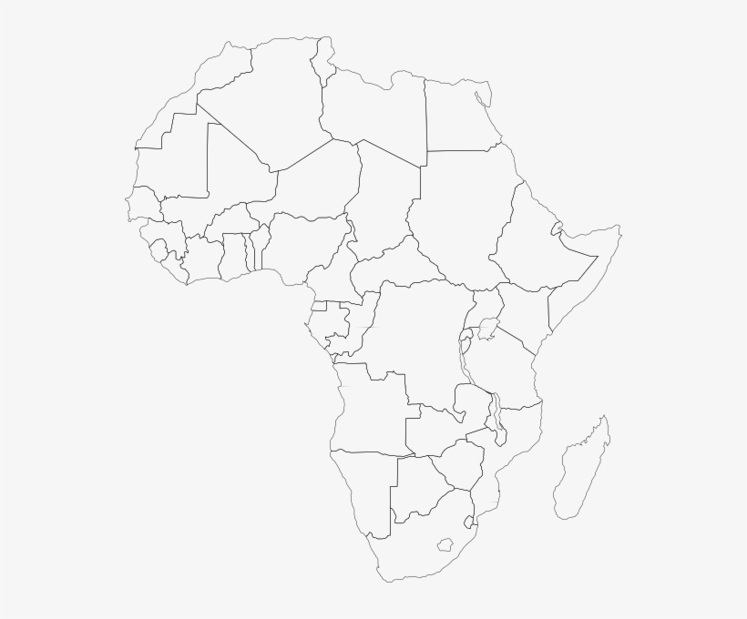 Africa Political Map Black And White