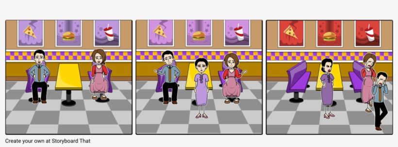 The Mean Waitress - Cartoon Transparent PNG - 1164x385 - Free Download ...