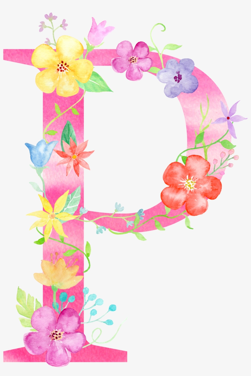 P Watercolor Lettering, Watercolour, Alphabet, Pen - Letter Transparent ...