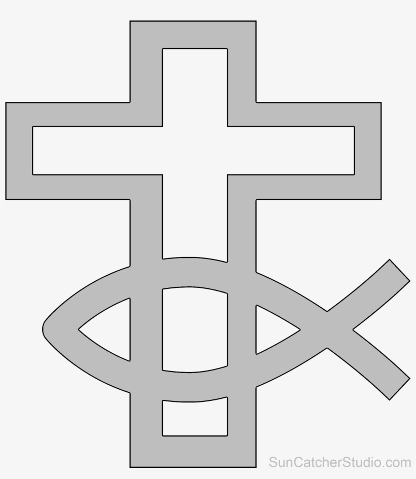 Jesus Fish Symbol With Cross