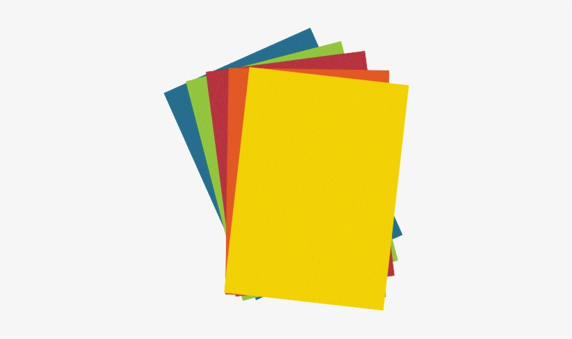 Coloured Papers - Barevné Papíry Transparent PNG - 352x406 - Free ...