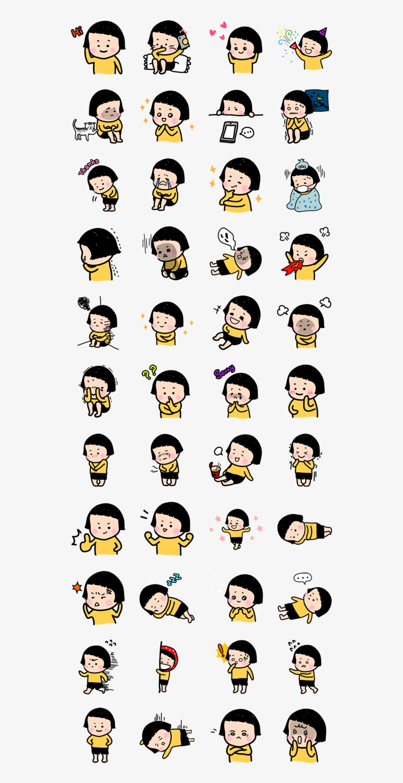 Mobile Girl Mim - Smile Brush Telegram Sticker Transparent PNG - 540x1520 - Free Download on NicePNG