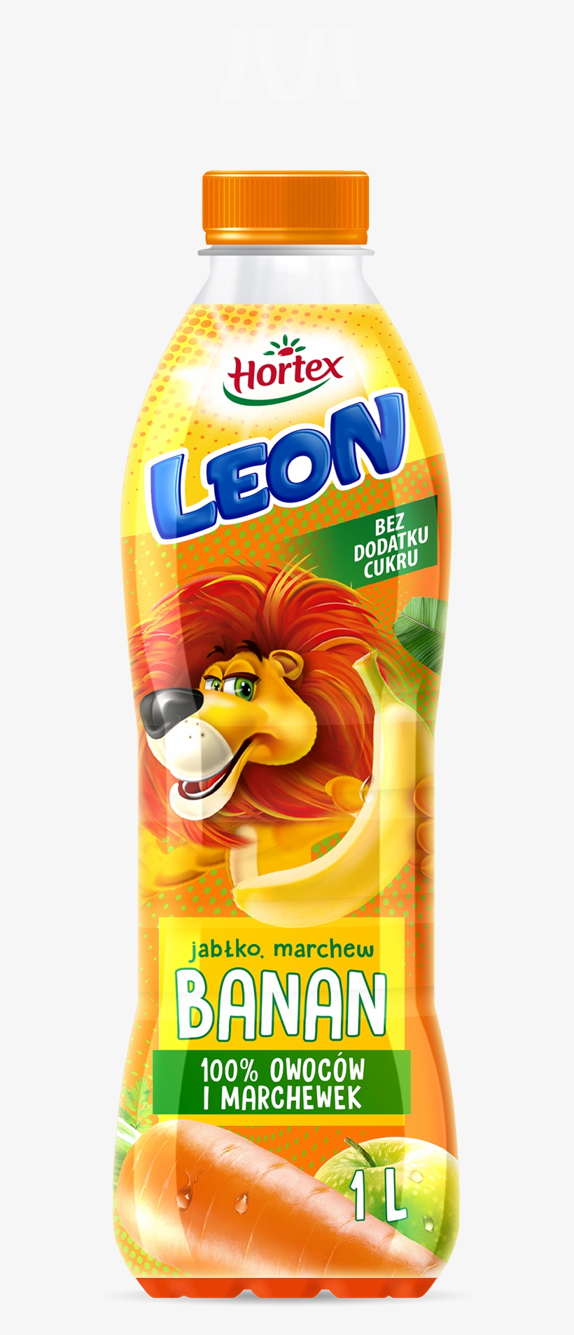 Apple Carrot Banana 1l - Koktajl Hortex Leon Transparent PNG - 886x1866 ...