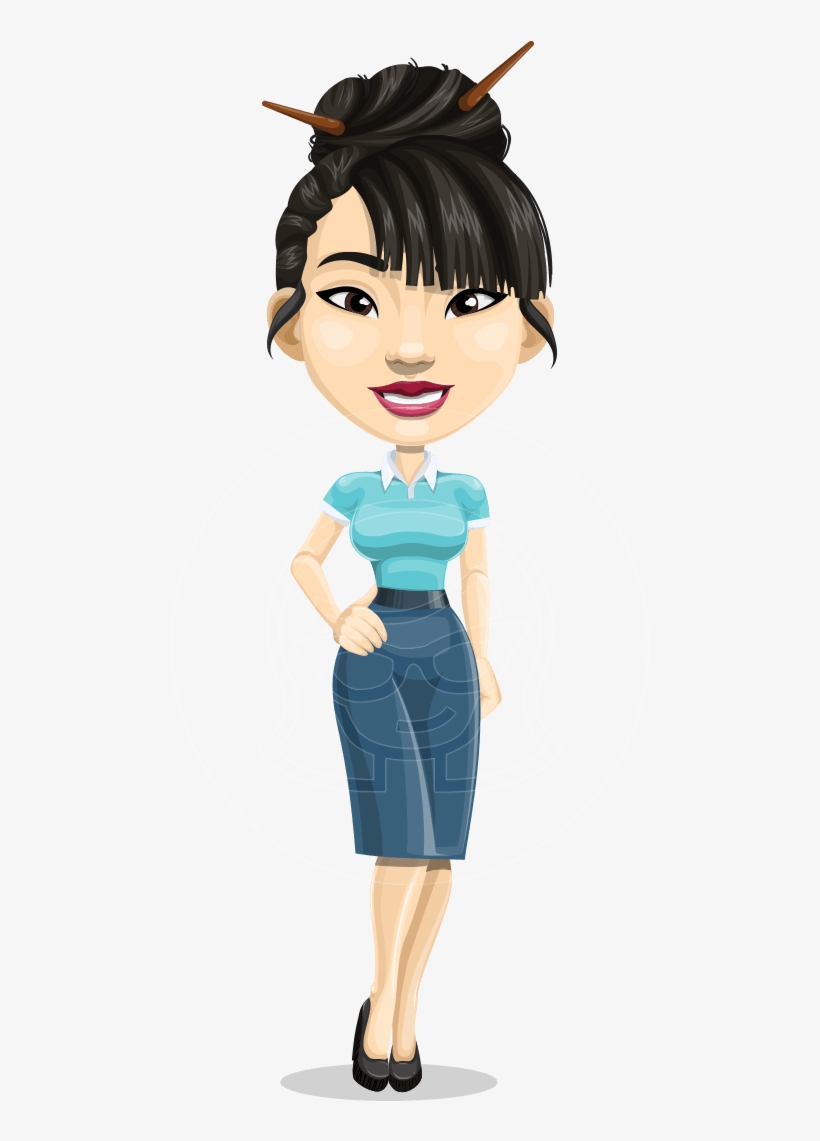 Ann Li The Classy Asian Lady - Asian Lady Cartoon Transparent PNG ...