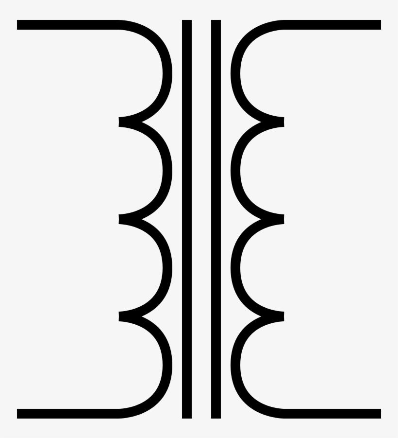 Open - Iron Core Transformer Symbol Transparent PNG - 1000x1000 - Free ...