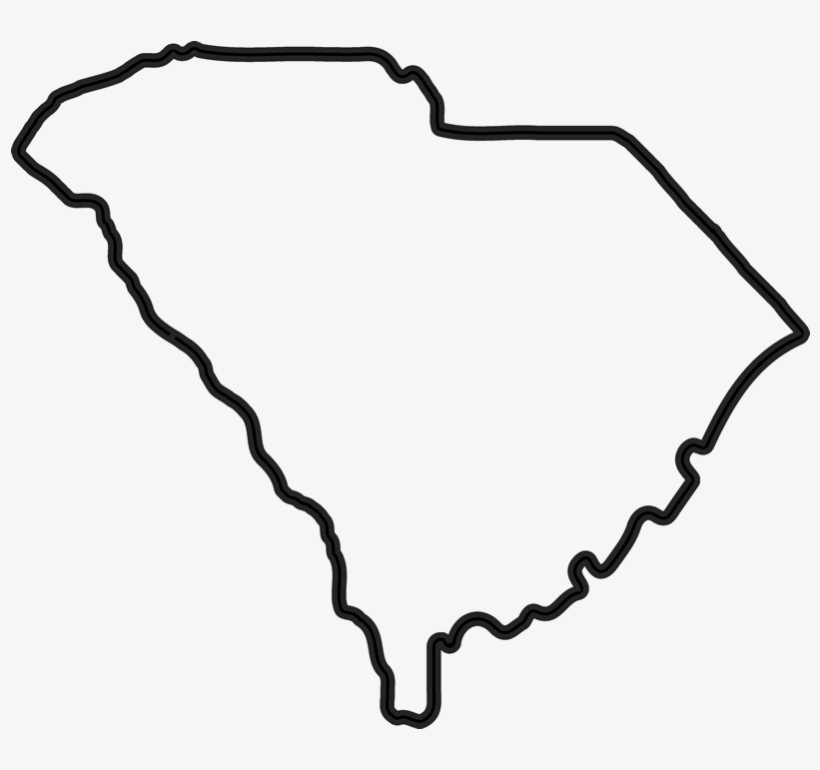 South Carolina Outline Rubber Stamp - South Carolina Outline ...