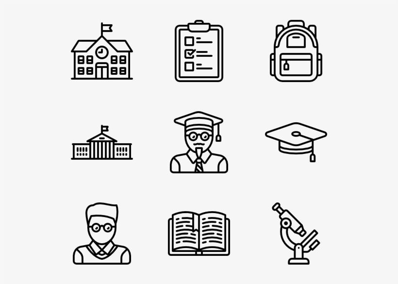 Education Icon Collection - Education Icon Set Png Transparent PNG ...
