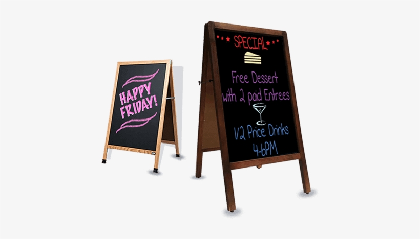 Wood Chalkboard - Portable Outdoor Signs, Assemble Without Tools ...