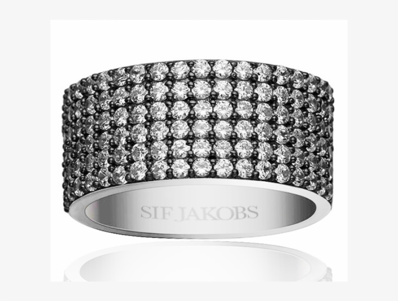 Ring Corte Black And White - Sif Jakobs Ring Sort Transparent PNG ...
