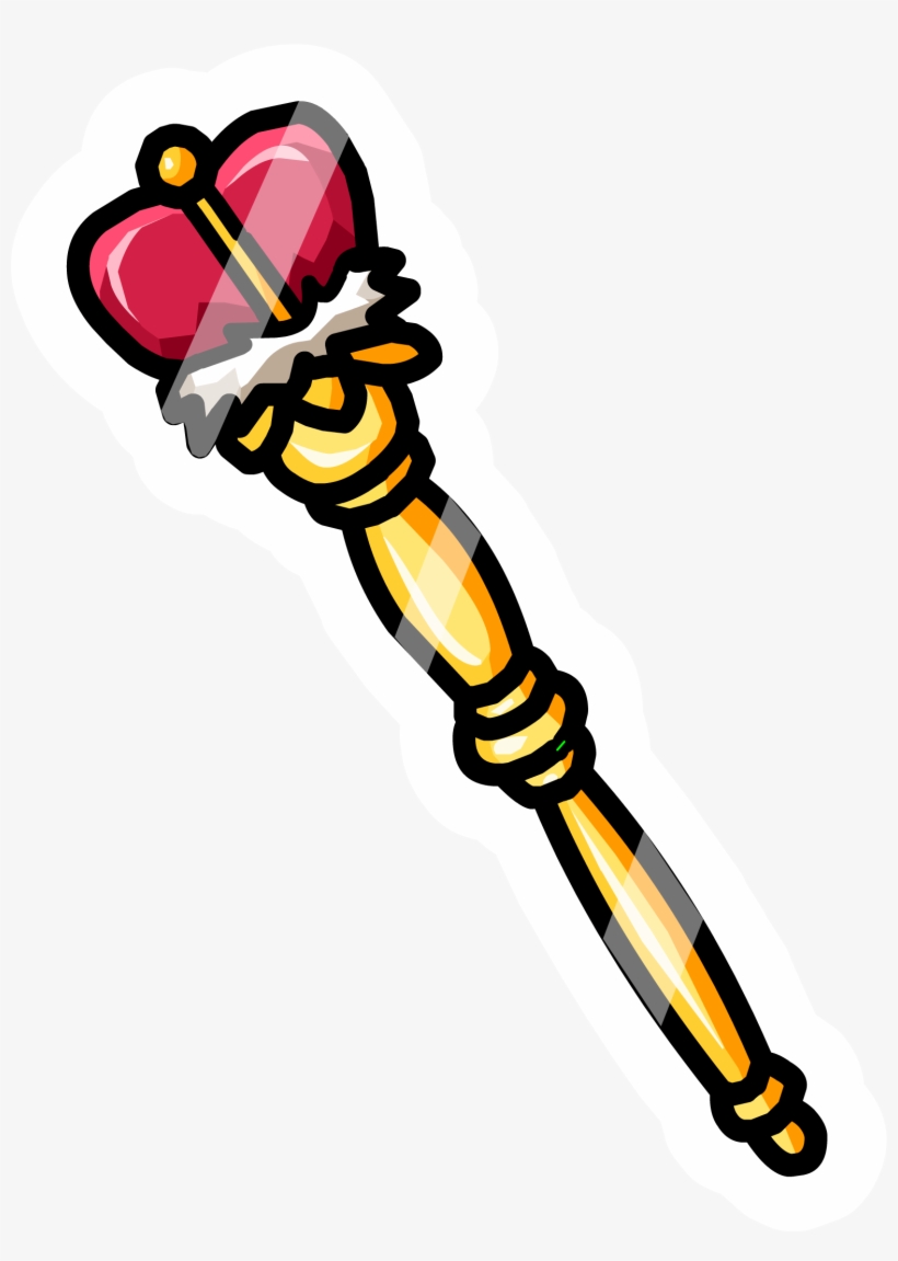 Royal Scepter Pin Icon - Cartoon Royal Staff Transparent PNG ...