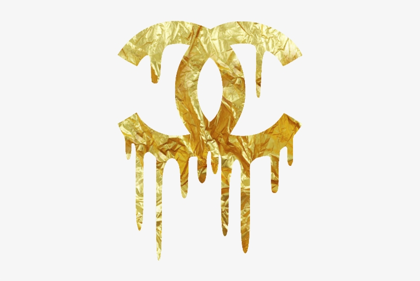 Download Chanel - Dripping - Gold - Logo ️more Pins Like This - Gold ...