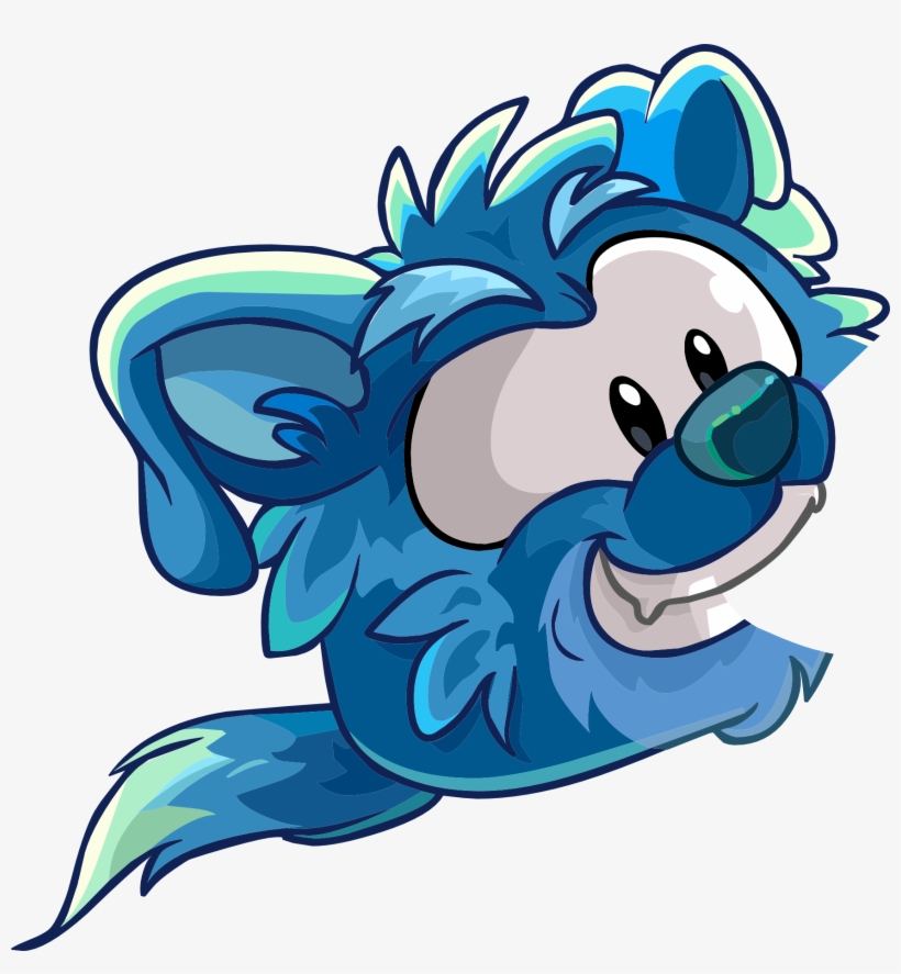 Login April 3 2014 Blue Border Collie Clear - Club Penguin Puffle Dog ...