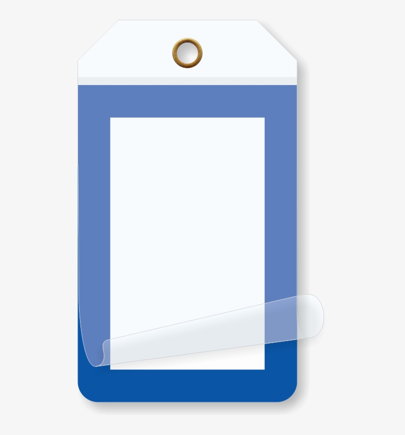 Blue Border Blank Self-laminating Tag - 25 Red Border Self-laminating ...