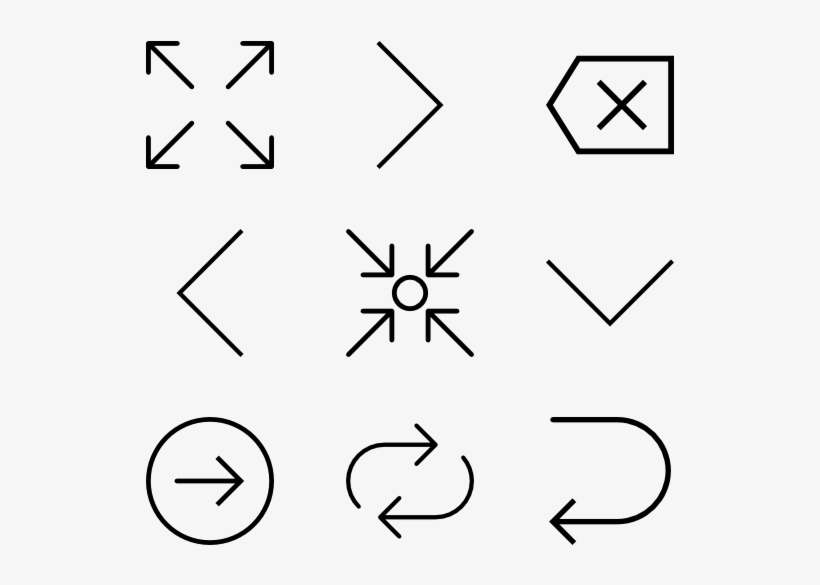 Arrows Set 160 Icons - Linen Transparent PNG - 600x564 - Free Download ...