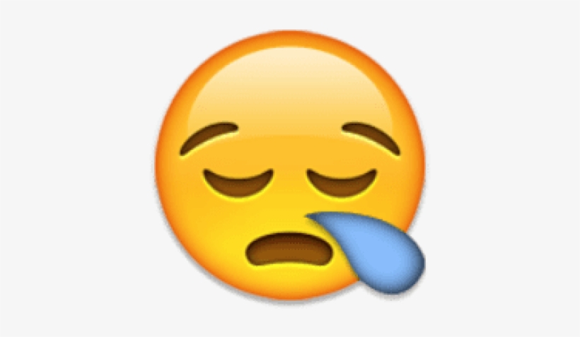 Download Free Png Ios Emoji Sleepy Face Png Images Transparent - Sad ...