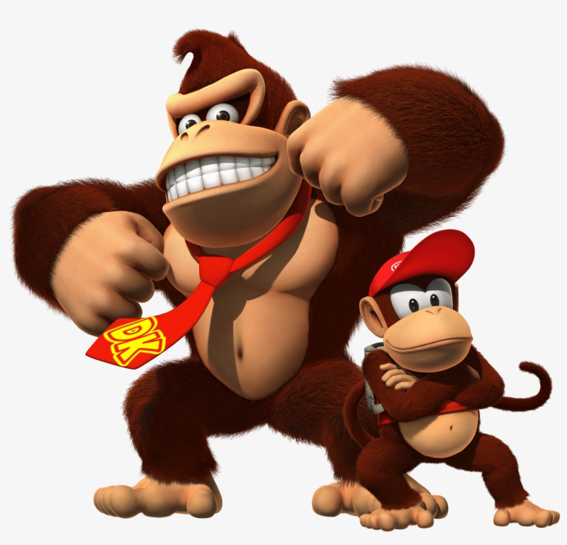 Donkey Kong & Diddy Kong - Donkey Kong Transparent PNG - 600x600 - Free ...