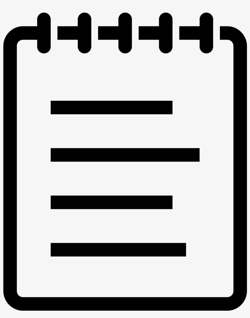 Notepad Icon Black