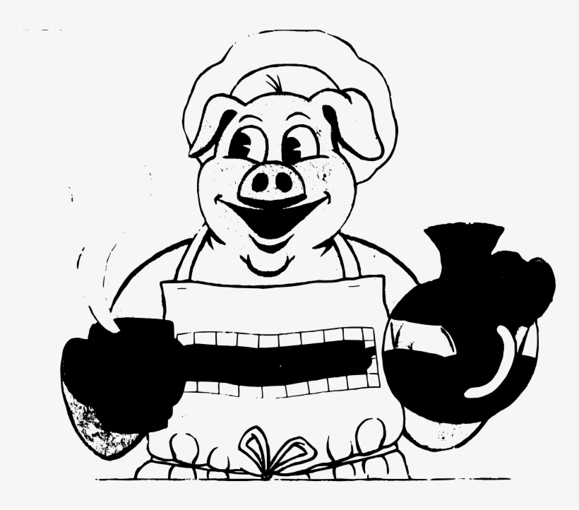 Eating Breakfast Like Pig Bw - Style In Print Eating Breakfast Like Pig ...