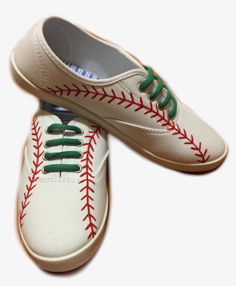Baseball Side Stitch Shoes W Green Laces - Shoe Transparent PNG ...