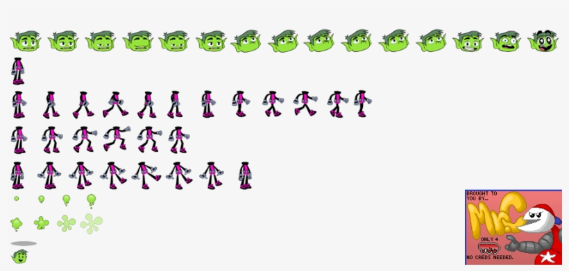 Click For Full Sized Image Beast Boy - Teen Titans Sprite Beast Boy ...