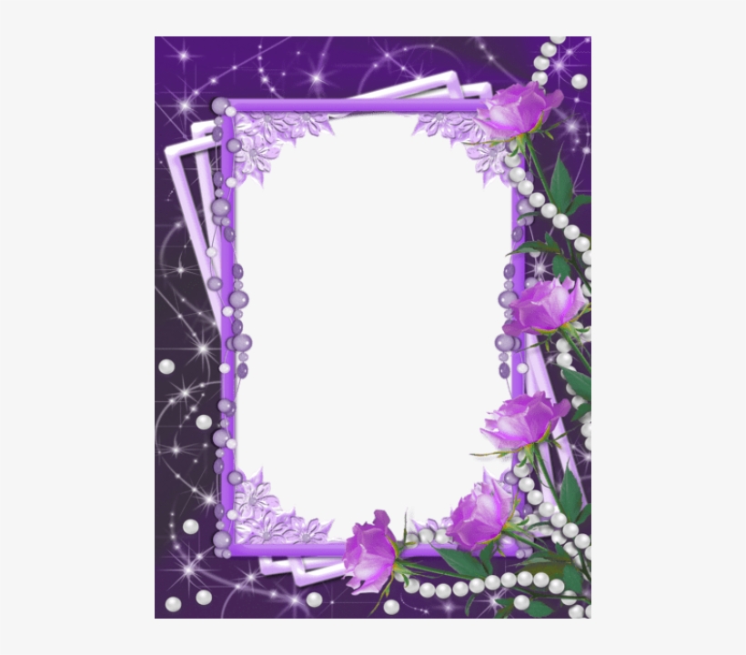 Elegant Purple Flower Border