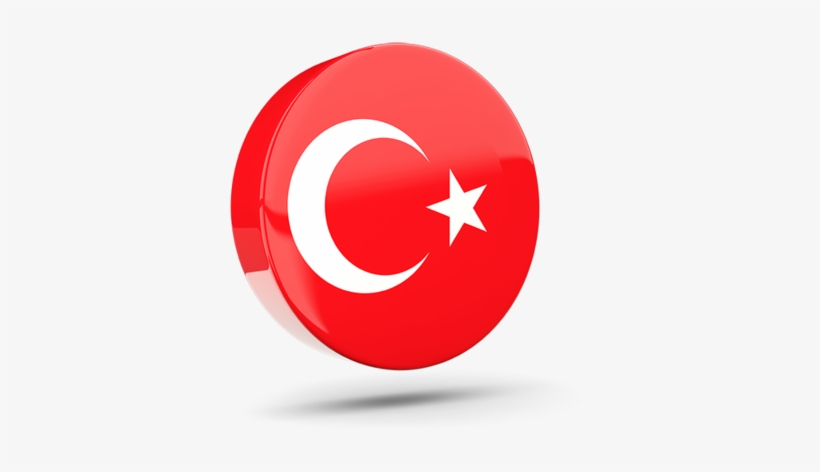 Illustration Of Flag Of Turkey - Turkey Glossy Round Flag Transparent ...