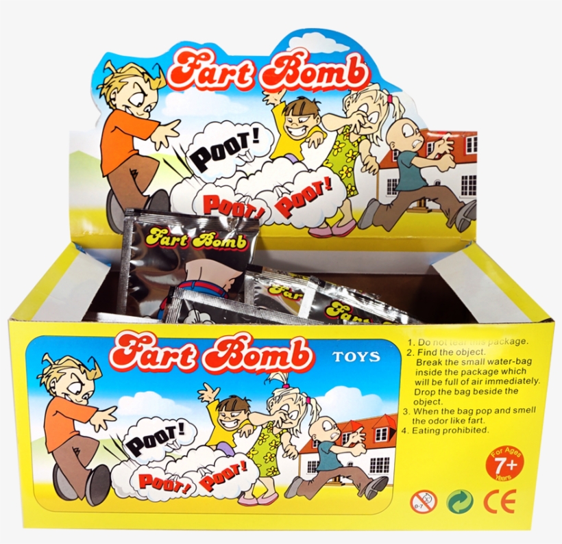 Display Box Of 100 Fart Bombs - Funny Stinky Smelly Transparent PNG ...