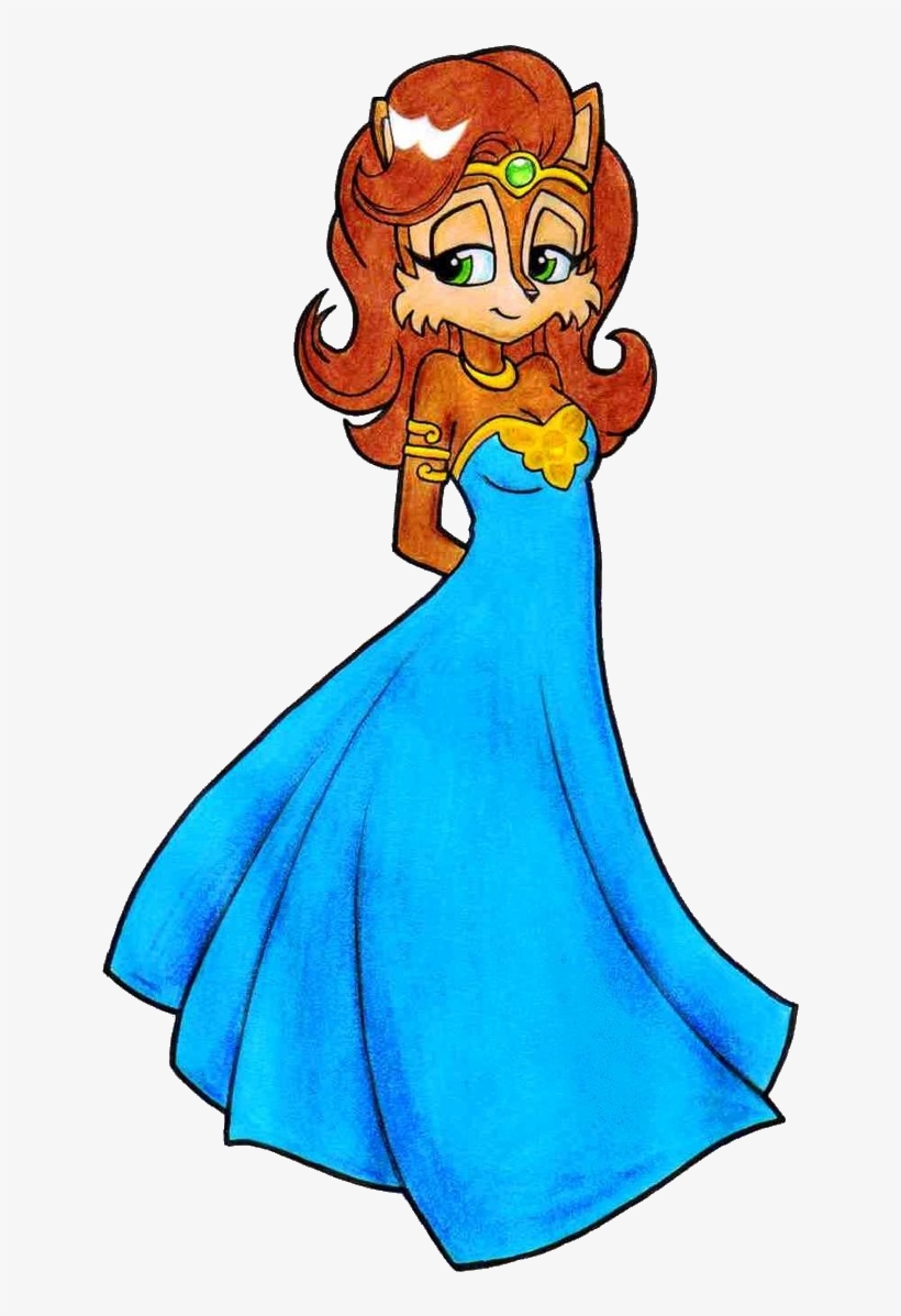 Megan Acorn - Princess Sally Acorn Dress Transparent PNG - 689x1158 ...