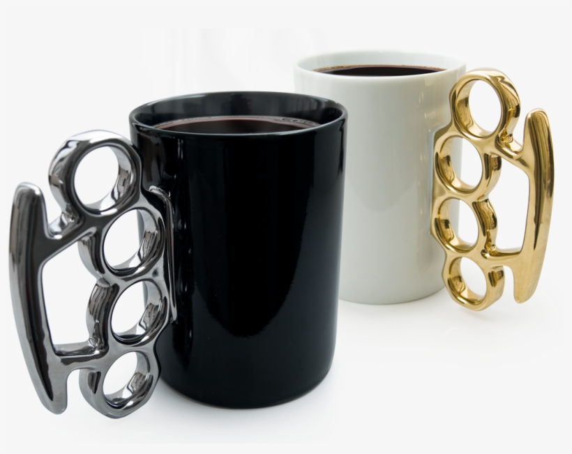 Knuckle Duster / Brass Knuckle Mugs In Black And Silver - Brass Knuckle ...