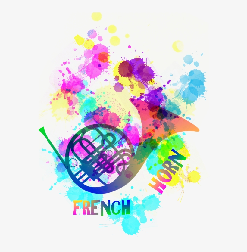 Rainbow French Horn - French Horn Transparent PNG - 565x800 - Free ...